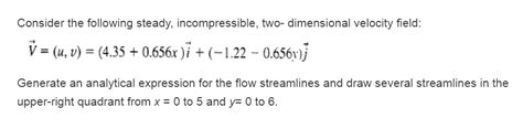 solved consider the following steady incompressible two