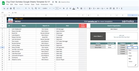 Google Sheets Org Chart With Free Template
