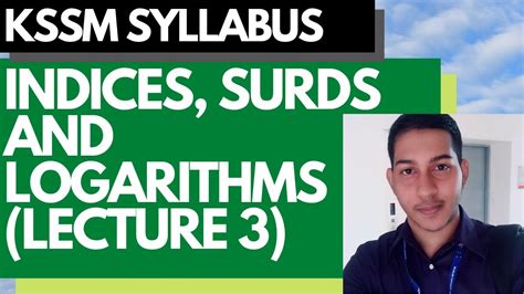 law of indices part 2 indices surds and logarithms add maths kssm math tutor edu youtube