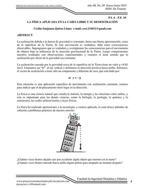 Qu Es La Ca Da Libre En F Sica Apuntes De F Sica Udocz