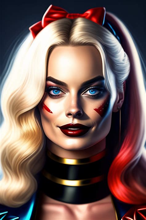 Lexica A Portret With Margot Robbie As Harley Quinn Margot Robbie
