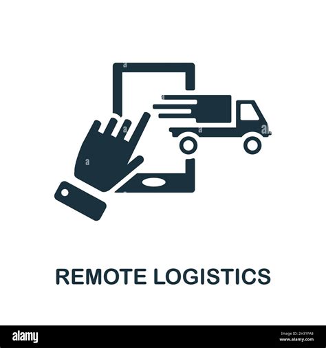Remote Logistics Icon Monochrome Sign From Industry 4 0 Collection