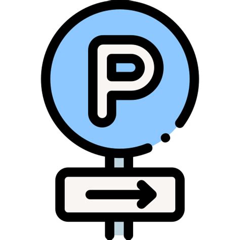 Parking Area Detailed Rounded Lineal Color Icon