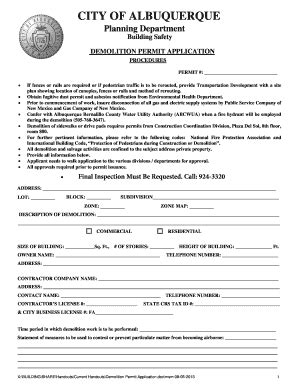 Fillable Online Cabq Planning Department City Of Albuquerque Fax
