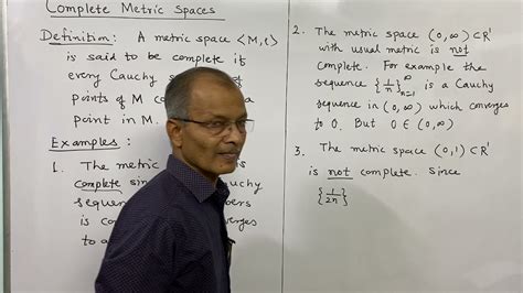 real analysis complete metric spaces definition and examples lect 17 realanalysis