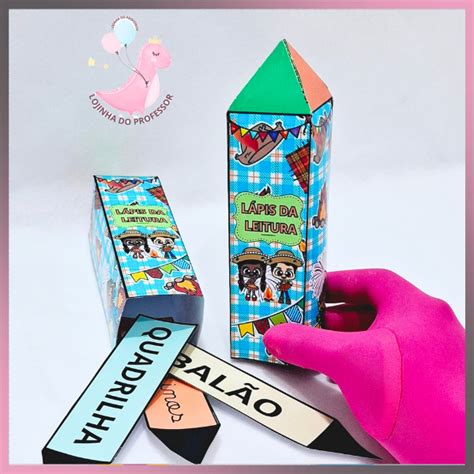 LÁPIS JUNINO DA LEITURA Lojinha do Professor Hotmart