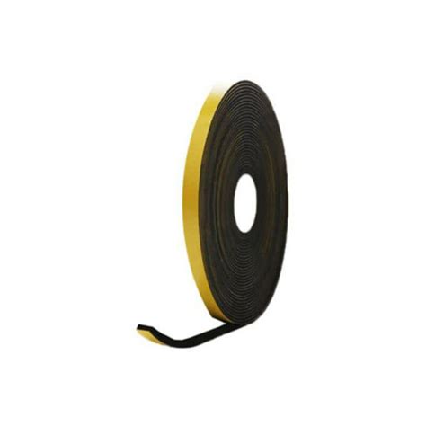 Mousse noire adhésive caoutchouc epdm 10x10mm longueur 10m