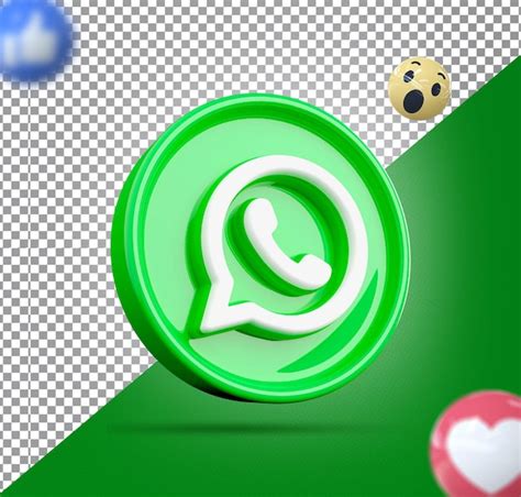 Logotipo De Whatsapp Redes Sociales 3d Render Creativo Archivo PSD