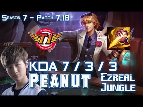 Skt T Peanut Ezreal Vs Singed Jungle Patch Kr Ranked Youtube