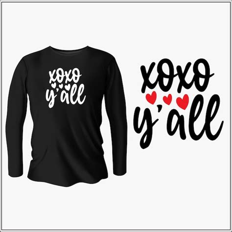 Xoxo y all diseño de camiseta con vector Vector Premium