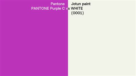 Pantone Purple C Vs Jotun Paint WHITE 0001 Side By Side Comparison