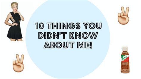 10 Things You Didn T Know About Me YouTube