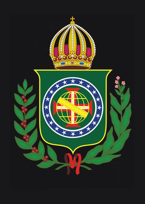 T Shirt Estonada Brasão da Bandeira do Império do Brasil em Vince Popstore