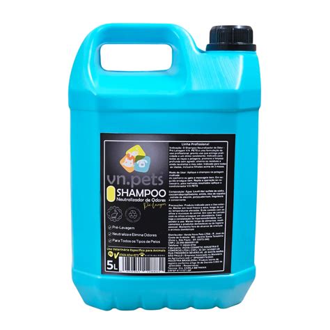 Shampoo Neutralizador de Odores Pré Lavagem 5 Litros Venda Nova Pets