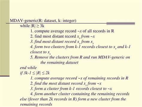 ppt anonymization algorithms microaggregation and clustering powerpoint presentation id
