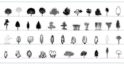 005 Vegetation Cad Blocks Trees Elevation 3dshopfree