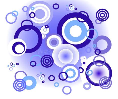 Círculos azules del fondo ilustración del vector Ilustración de azul