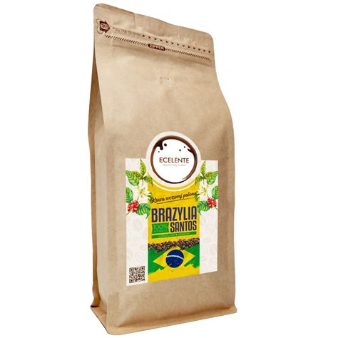 Kawa Ziarnista Brazylia Santos 1kg Speciality 100 Arabica Świeżo