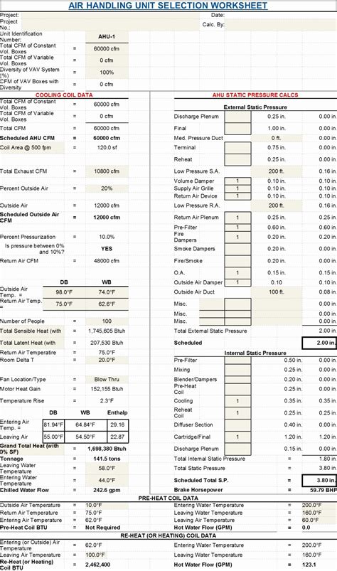 Hvac Residential Load Calculation Worksheet Db Excel