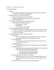 Understanding Attitudes Persuasion And Behavior Consistency Course Hero