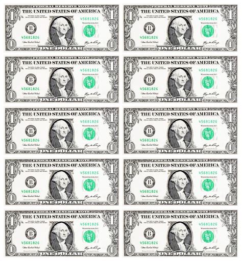 Printable Dollar Bills
