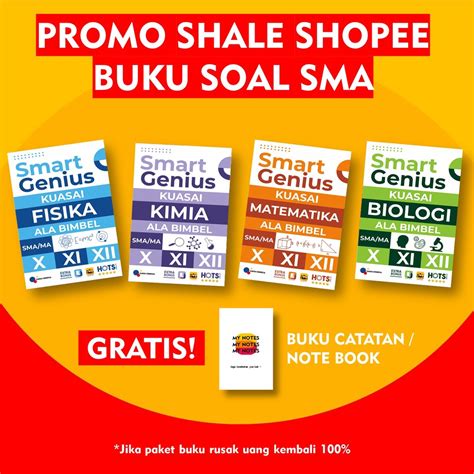 Jual BUKU SOAL SMA SMART GENIUS KUASAI MATEMATIKA KIMIA FISIKA BIOLOGI