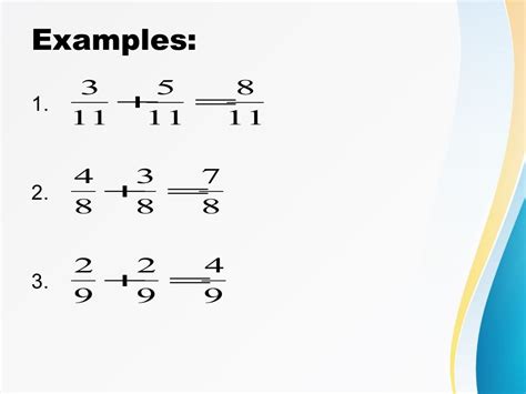 addition of fractions