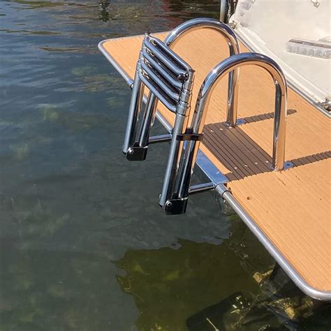 LXLF Badeleiter Leitern für Boote Edelstahl Innenliegende 4 Stufen