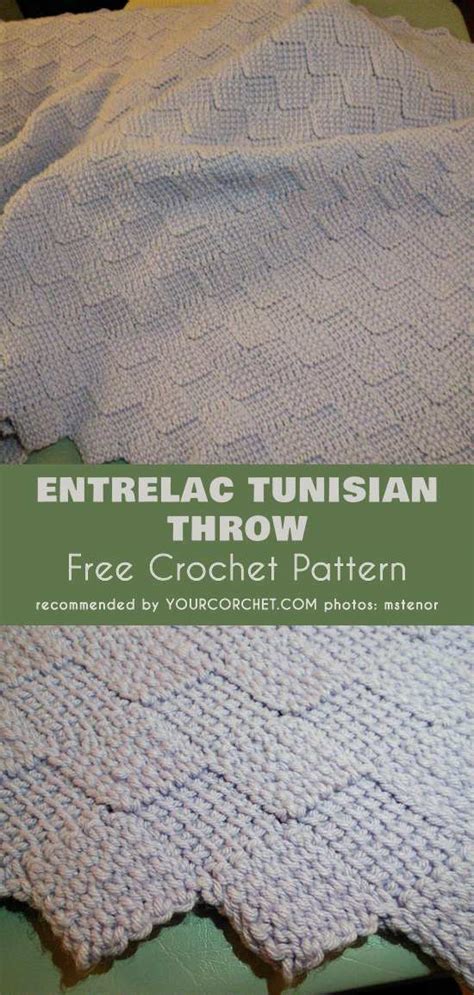 Babyghan Tunisian Crochet Entrelac Throw Free Crochet Pattern And