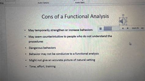 cons of a functional analysis youtube