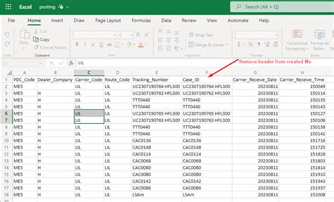 solved remove header row from created file power platform community