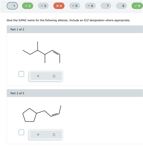 Solved Give The IUPAC Name For The Following Alkenes Chegg