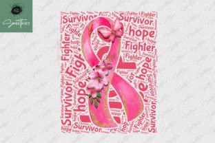 Pink Ribbon Hope Survivor Breast Cancer Graphic By Smoothies Art