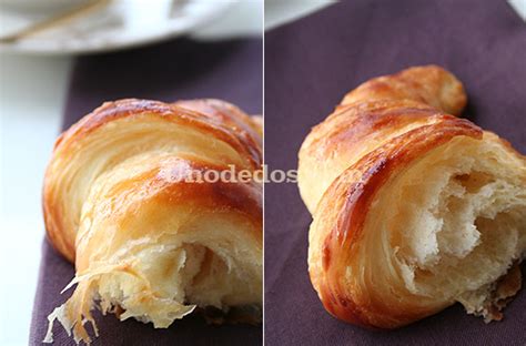 Croissant Cruasán Cómo hacer cruasanes caseros Uno de dos