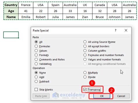 How To Flip Data Horizontally In Excel 3 Methods