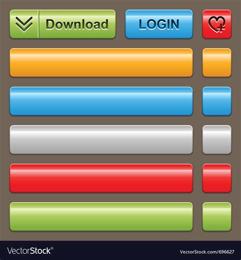 Blank Web Button Royalty Free Vector Image VectorStock