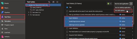 executing tests from azure devops