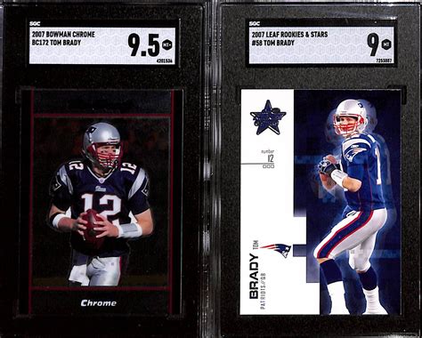 Lot Detail Lot Of 8 Graded 2007 Tom Brady Cards W Bowman Chrome