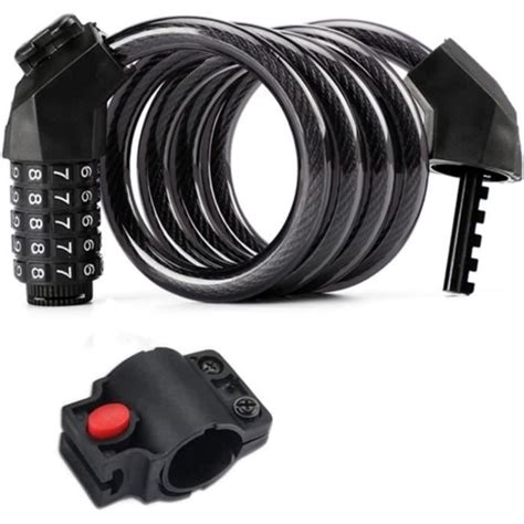 Antivol Velo Cadenas de Vélo 120cm x 12mm Antivol en Spirale Chaîne