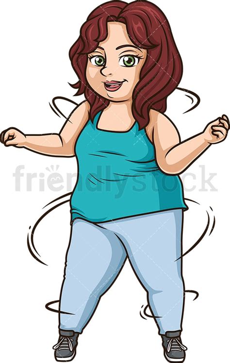 Chubby Asian Woman Cartoon Clipart Vector FriendlyStock
