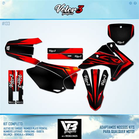 Kit Gr Fico Adesivo Honda Crf Vetor Gr Ficos O Melhor