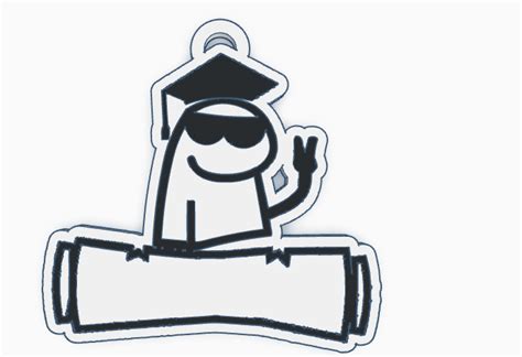 Archivo STL Flork Personalizable EGRESADOS LLavero Diseño de