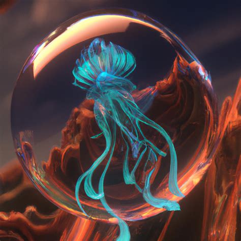 Humongous Jellyfish As A Dragon On A Crystal Planet Openart