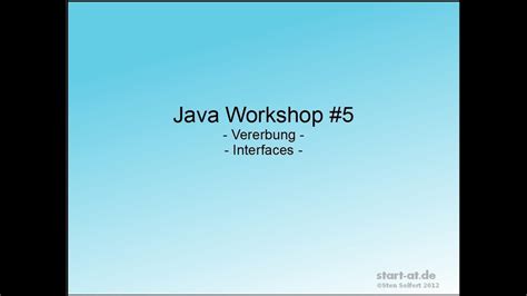 Java Folge Vererbung Und Interfaces Youtube