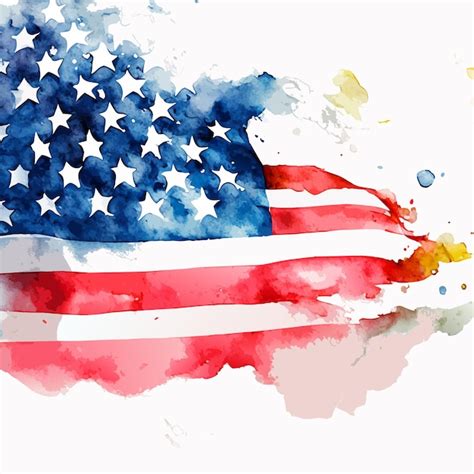 Bandeira Dos Estados Unidos Vetor Premium