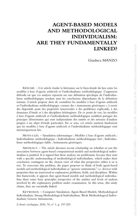 pdf agent based models and methodological individualism are they fundamentally linked