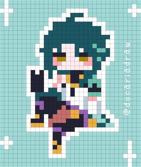 Genshin Impact Kawaii Cross Stitch Cross Stitch Art Cross Stitch