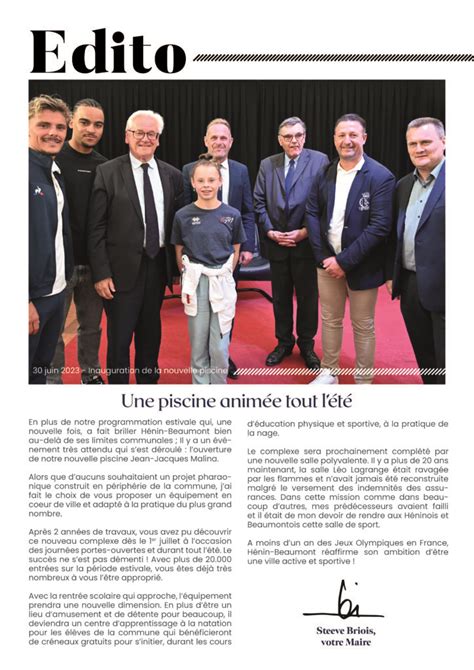 Ville d Hénin Beaumont Blog Archive Edito du Maire Septembre 2023