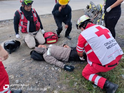 MOTOCICLISTA RESULTA LESIONADO EN ACCIDENTE VIAL EN ALLENDE Punto X