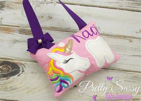 Unicorn Tooth Fairy Pillow Rainbow Unicorn Tooth Fairy Etsy